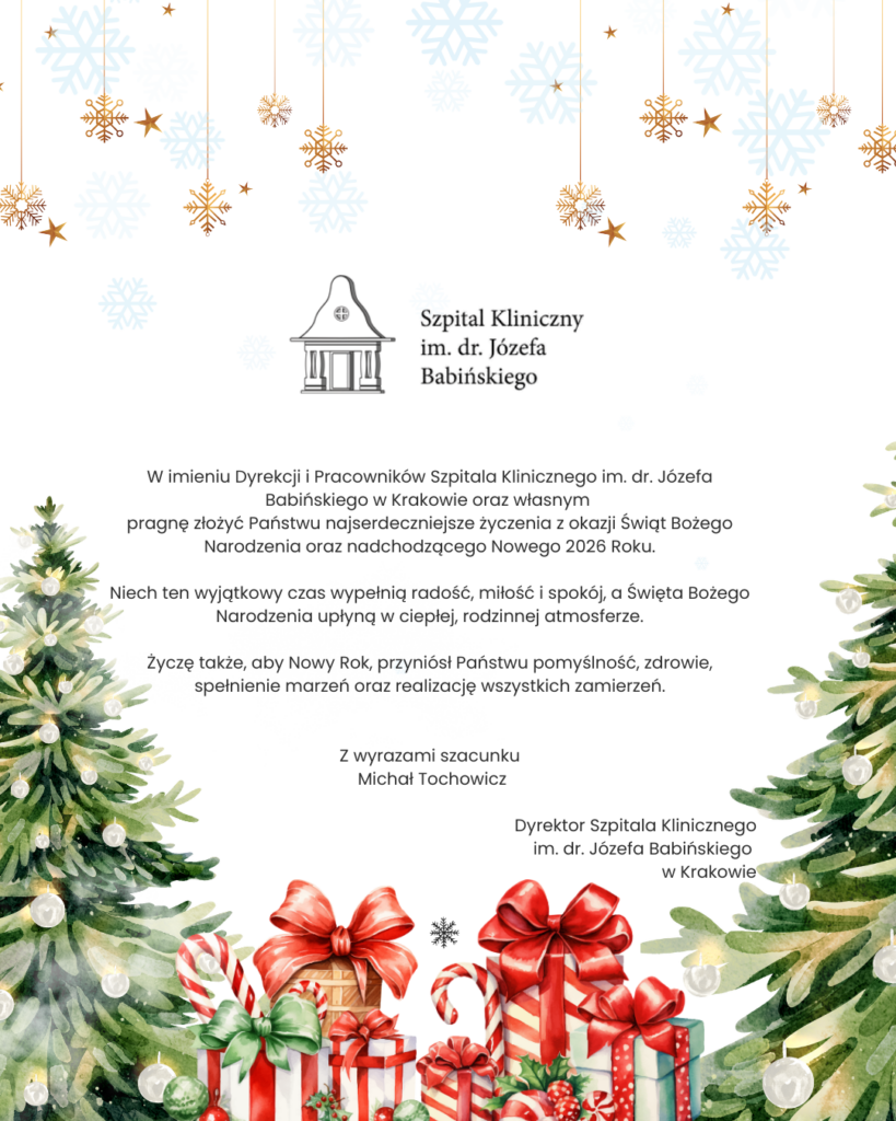 Życzenia świąteczne – Szpital Kliniczny im.dr. Józefa Babińskiego SP ...